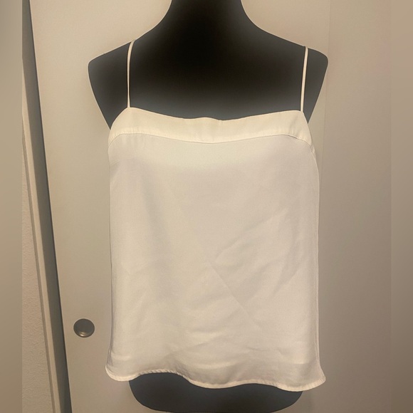 Express | Tops | Express Ivory Satin Cami Boxy Square Neck Size Large ...